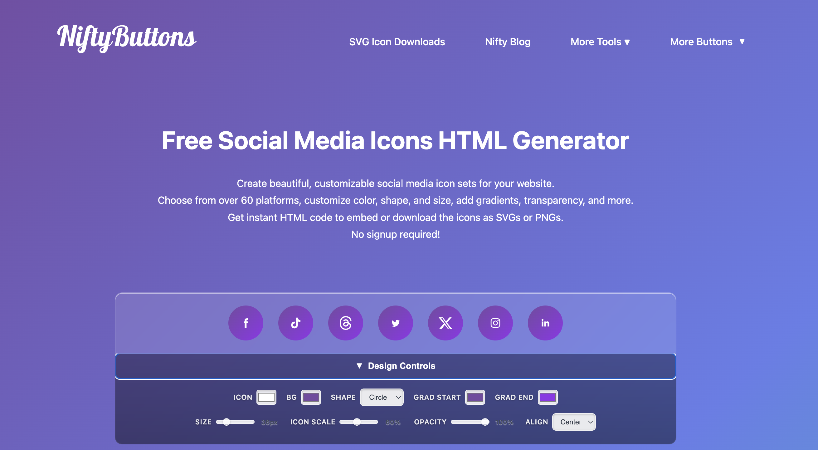 HTML Button Generator - Free CTA Button Maker | NiftyButtons